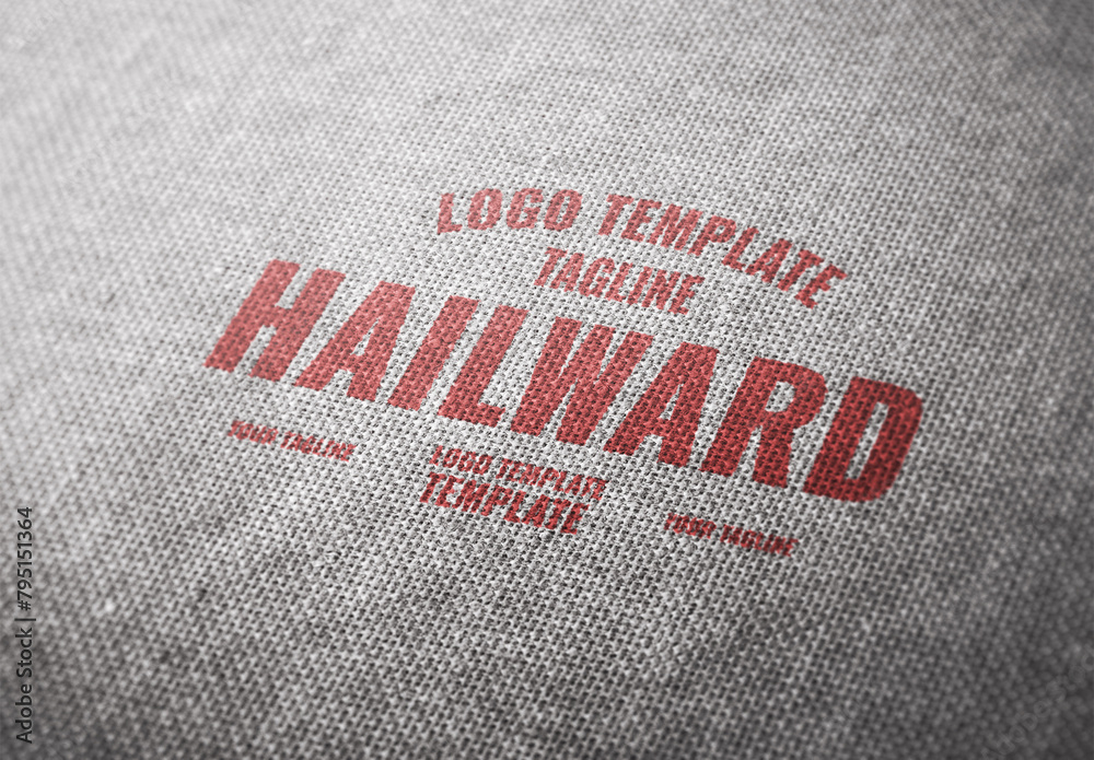 Textile Logo Mockup Template Texture Paper Branding Brand Identity ...