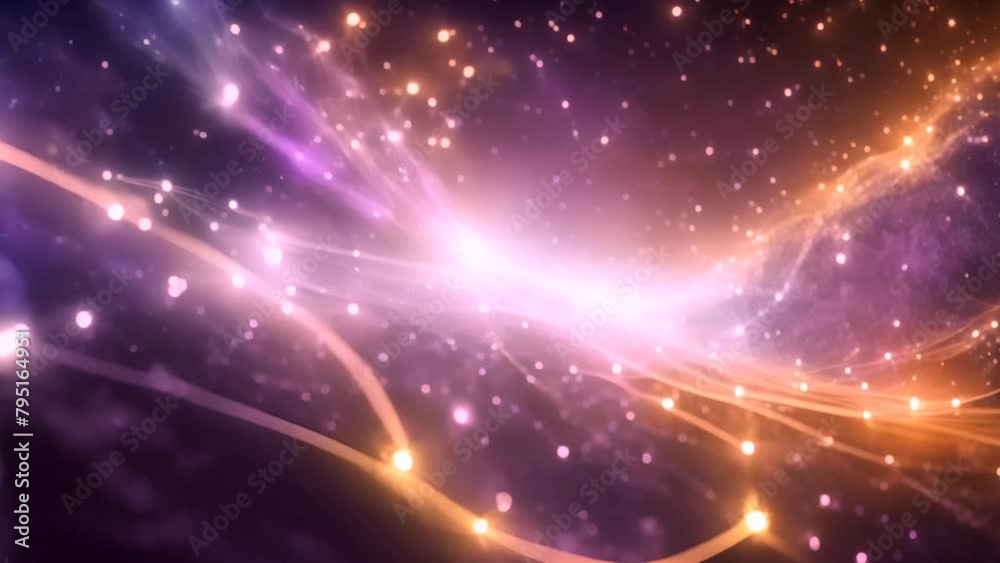Abstract Light Flowing Particles Landscape Fx Background Loop/ 4k ...