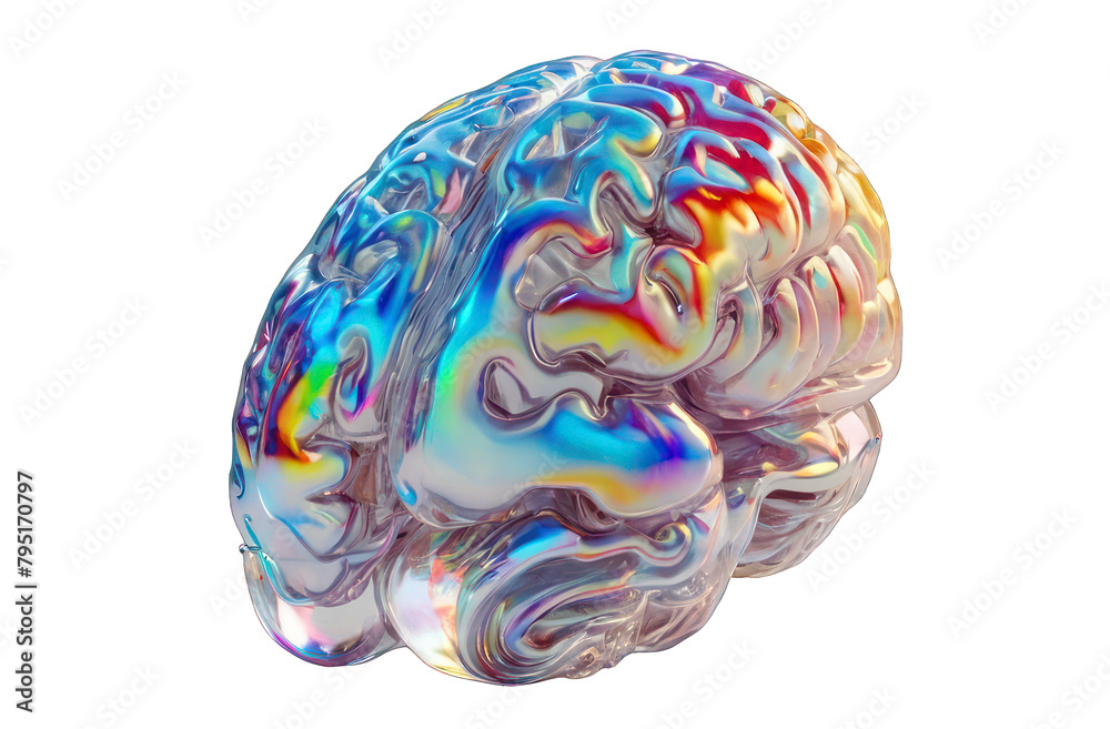 3D chrome element on a transparent background, molten metal ...