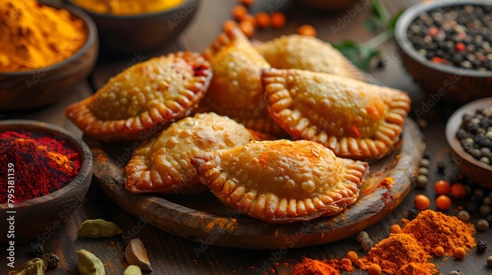 Indian Mithai Gujia Also Called Gujiya, Pirukiya, Pirukia, Pedakiya ...