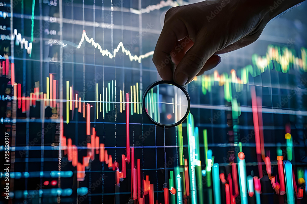 Charts of financial instruments with various type of indicators including volume analysis for ...