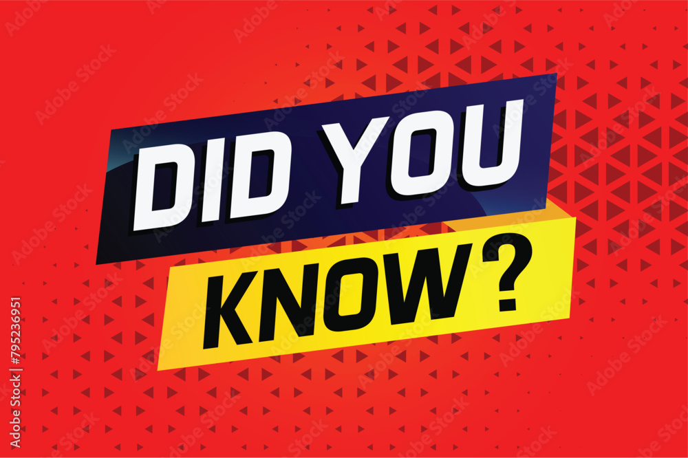 Did you know ? word concept vector illustration and 3d style, landing ...