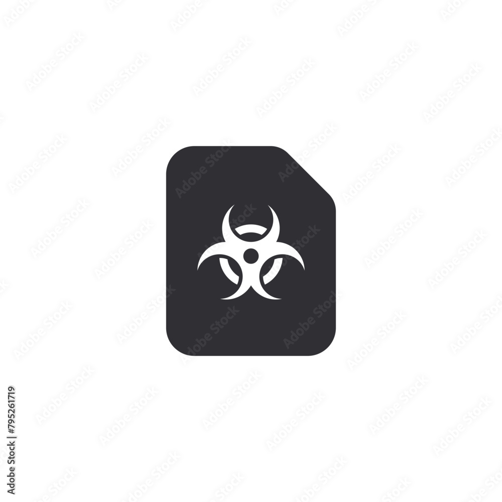 Biohazard symbol. Danger warning icon. Risk sign. Biological weapons ...