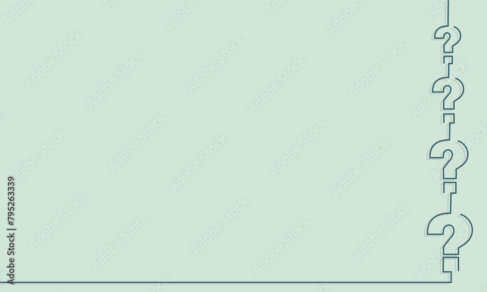 Plain zinc sage color with colored one line side bar Question Mark ...