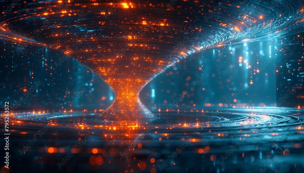 Automated Conversion Funnel, image of a funnel-shaped machine with AI ...