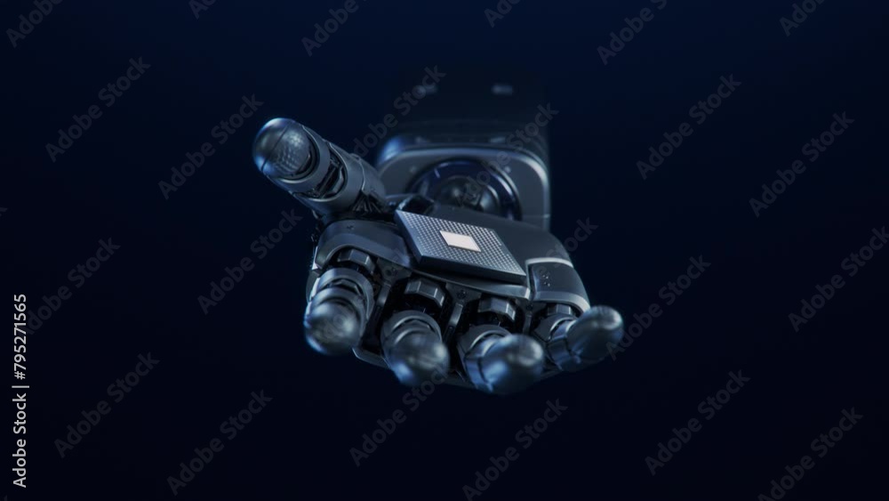 Humanoid Robot Hand Appearing and Offering Innovative and Advanced AI ...