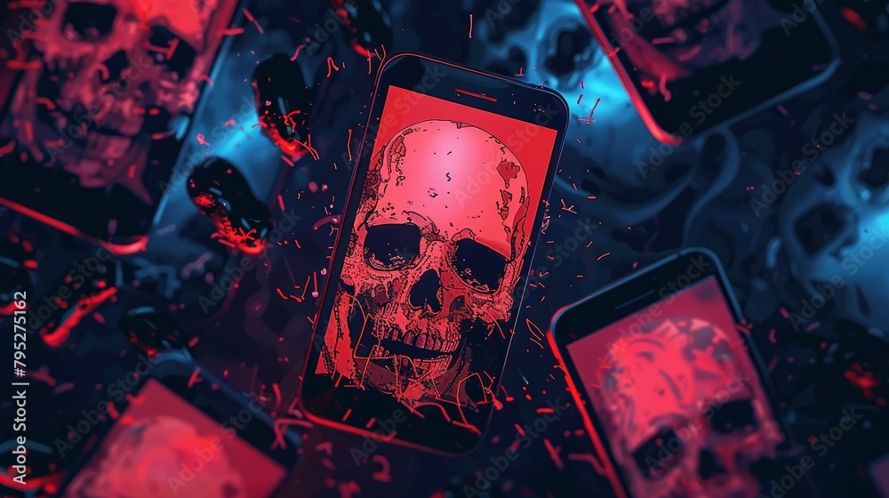 Produce a visual piece to alert individuals about different mobile ...