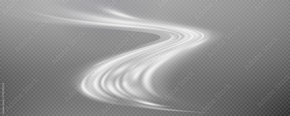 The text describes various visual effects, including a light trail wave ...