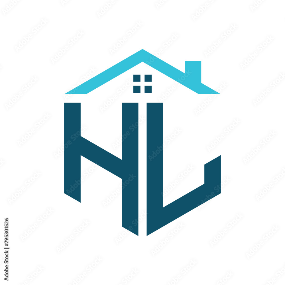 HL House Logo Design Template. Letter HL Logo for Real Estate ...