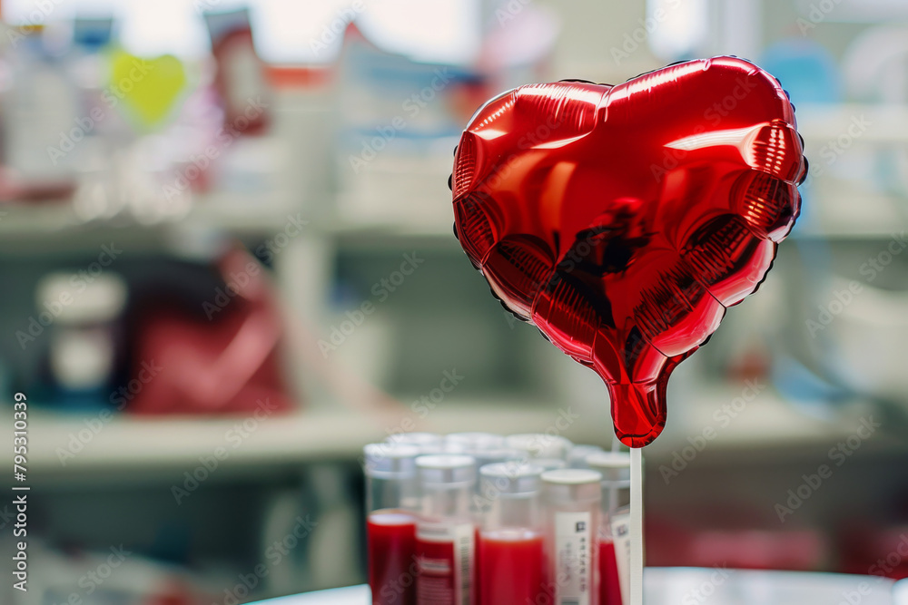 world blood donor day, 14 june, Abstract image of a heart-shaped red ...