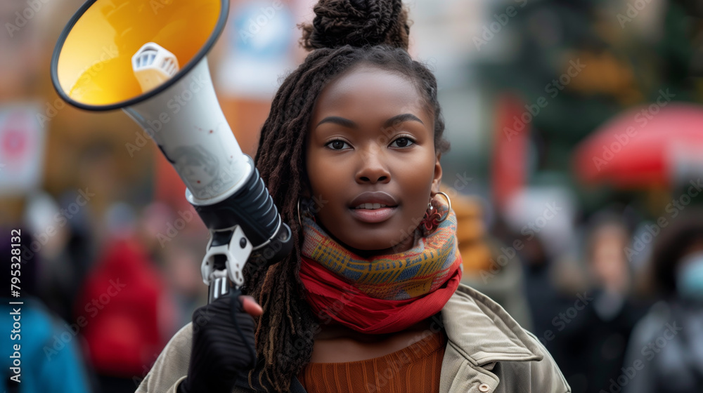 An individual speaking out against injustice or oppression, risking ...