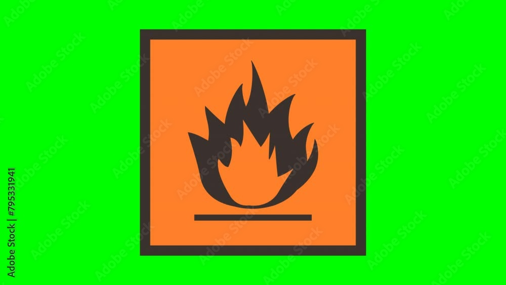 Vidéo Stock Appearance of an orange and black square sign with the ...