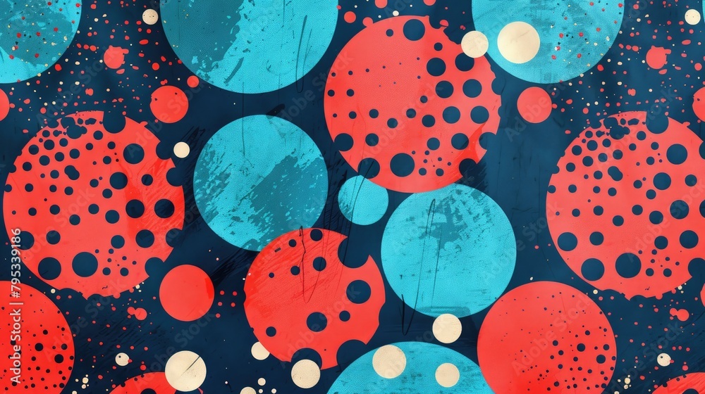 Retro red and blue comic book dots pattern for a pop art style Stock ...