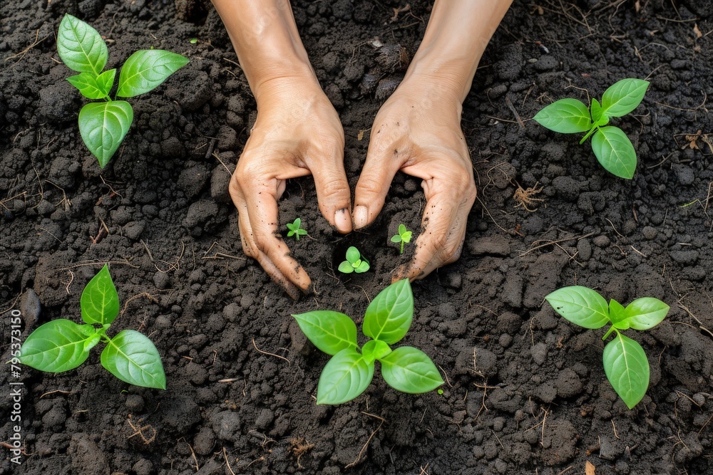 Planting trees with volunteer families for eco-friendly and corporate ...