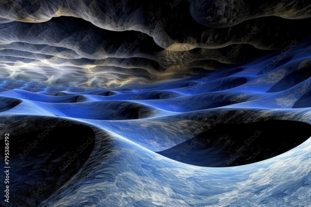 Concept of Big Data, showcasing visual interplay of large-scale interconnected nodes and data ...