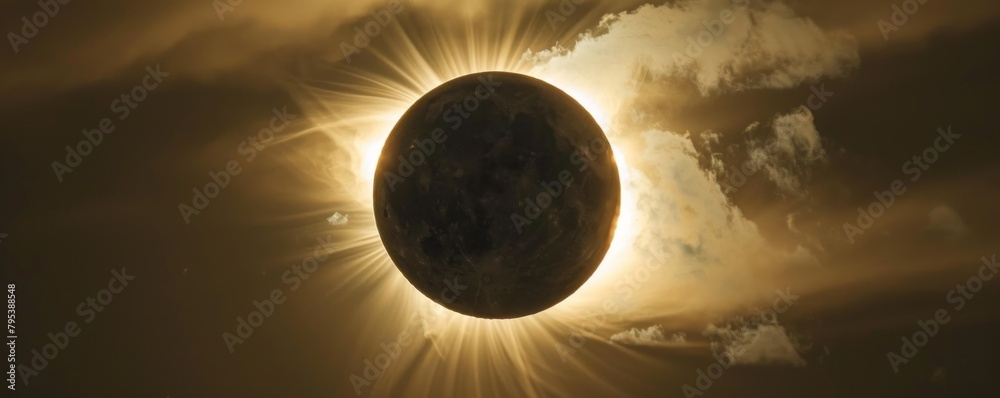 Totality during Australian total solar eclipse in Exmouth. Stock ...