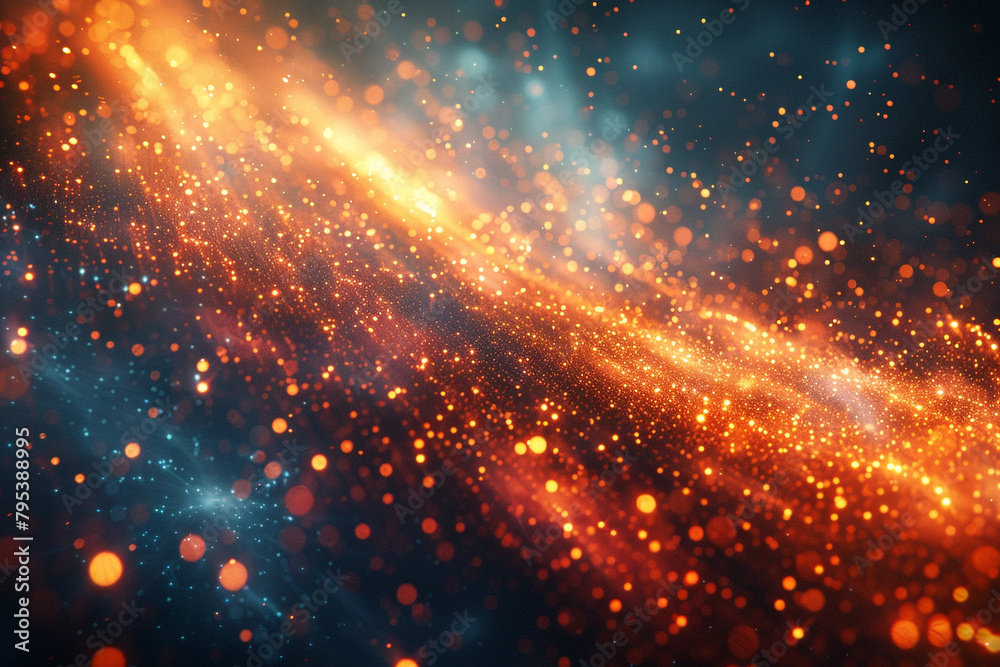 Pixelated fragments of data swirling in a digital storm, coalescing ...