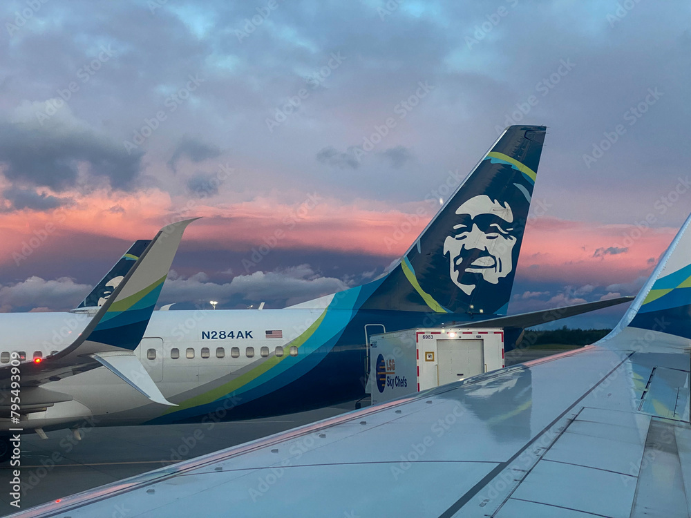 Alaska Airlines Boeing 737 at Ted Stevens Anchorage International ...