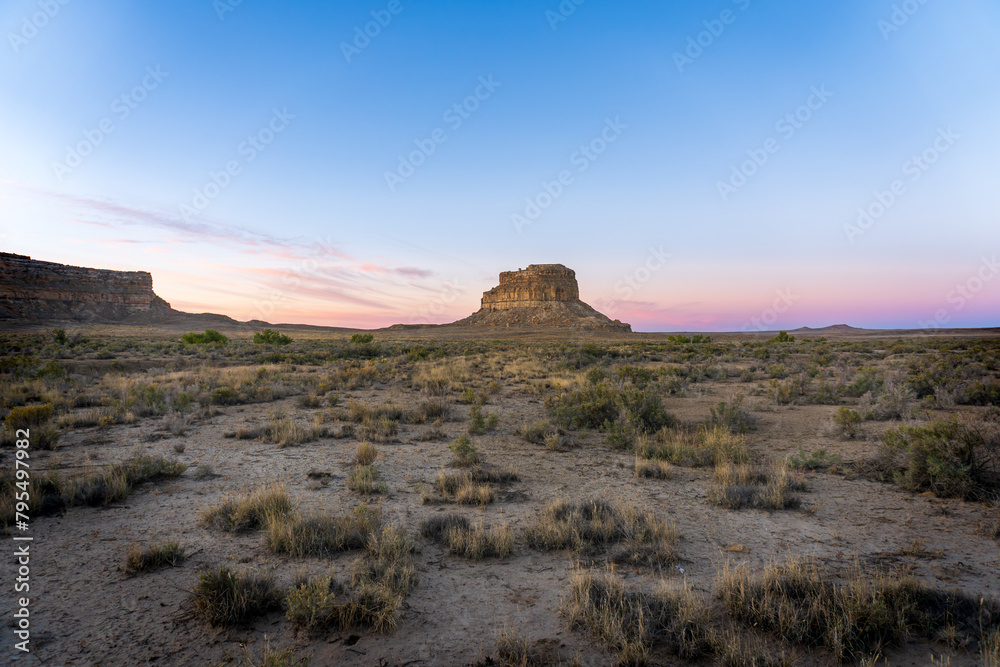 Sunrise at Fajada Butte in Chaco Culture National Historical Park in ...