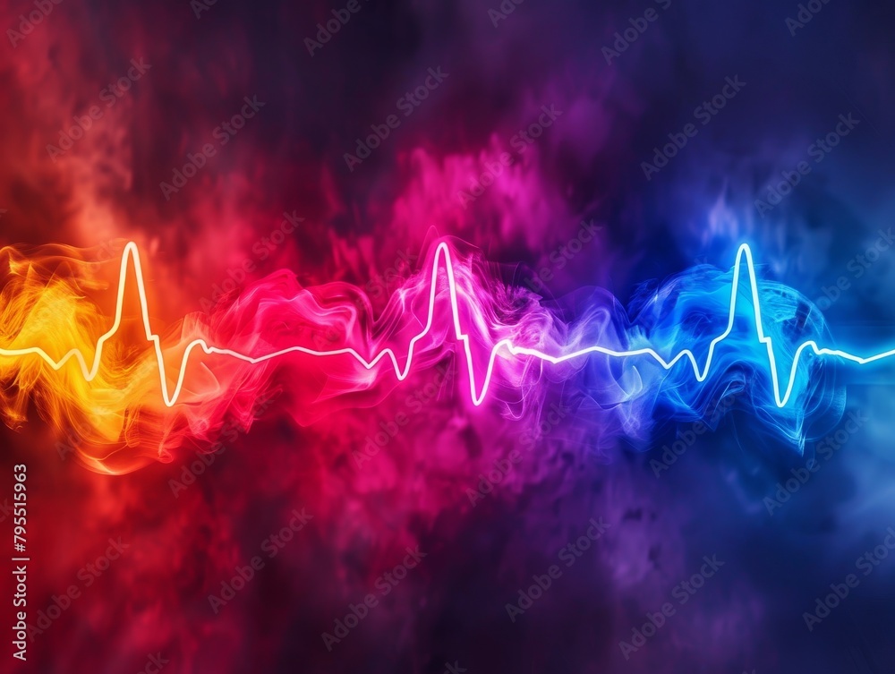 Vibrant abstract rgb background with dynamic light pulses. Stock ...