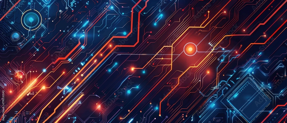 Futuristic technology wallpaper with a complex pattern, suitable for ...