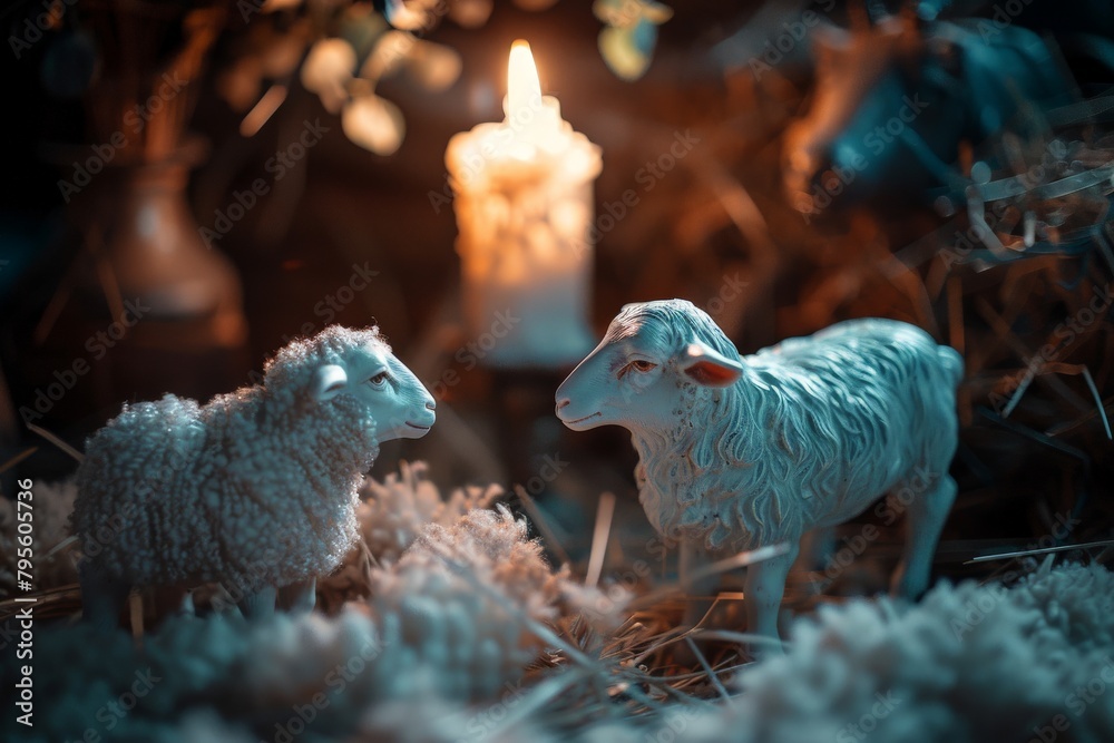 Depiction of Jesus Christ as Shepherd - Jesus Christ holding a Lamb ...