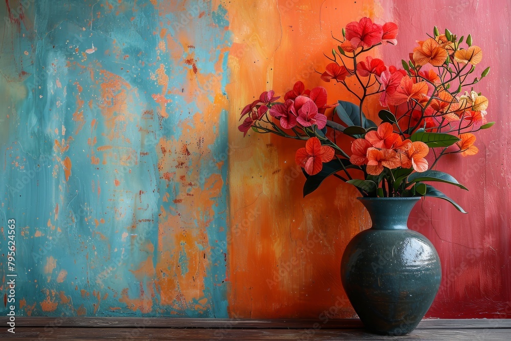 Harmonious color scheme with complementary hues creates a balanced and ...