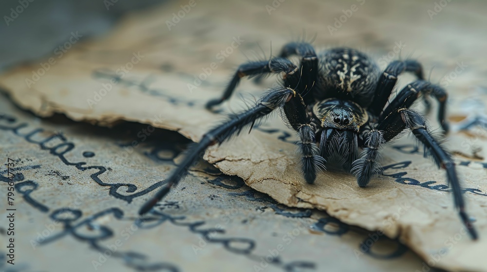 Experience the spine-chilling sight of a spider skittering across a ...