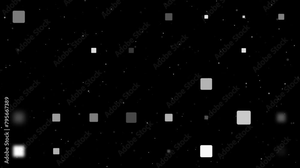 Template animation of evenly spaced rounded square symbols of different ...