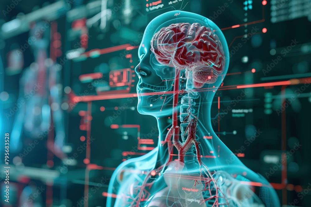 Human anatomy. The anatomical model of a human lymphatic system is ...