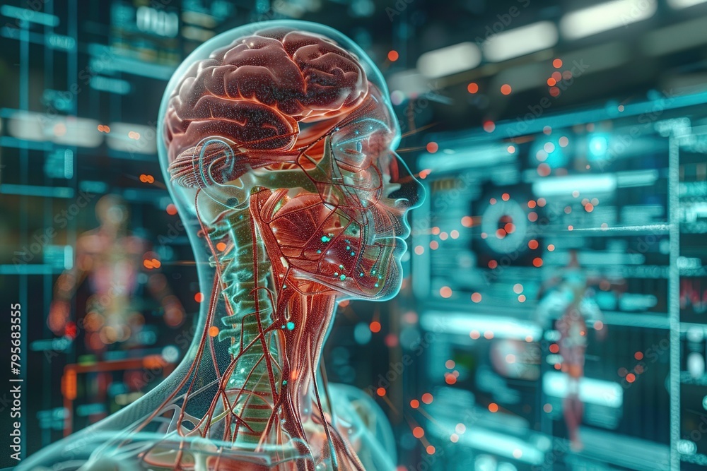 Human anatomy. The anatomical model of a human lymphatic system is ...