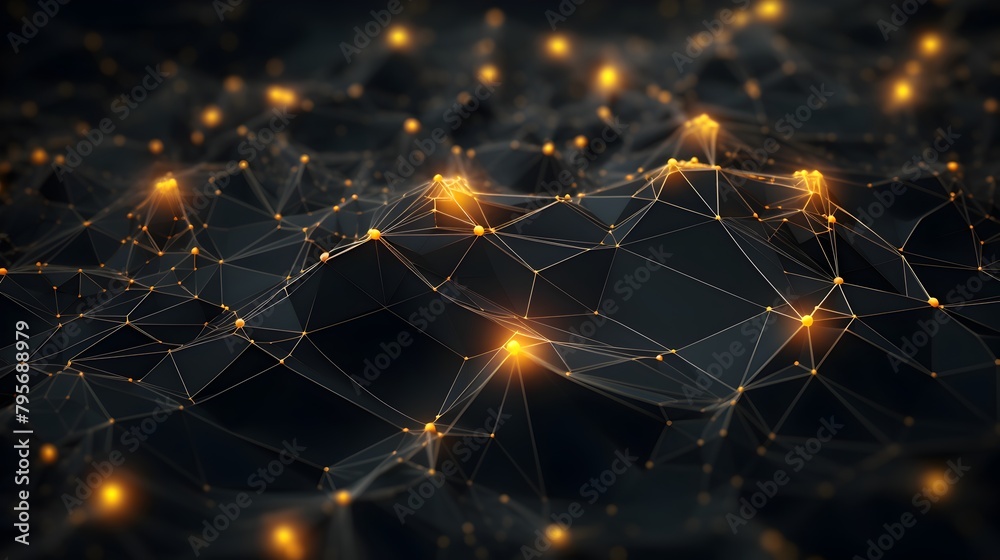 Explore the depths of connectivity with an abstract dark grey and bold ...