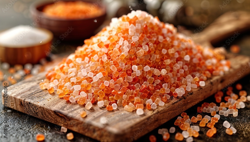 Sea salt farm. Pile of white salt. Raw material of salt industrial ...