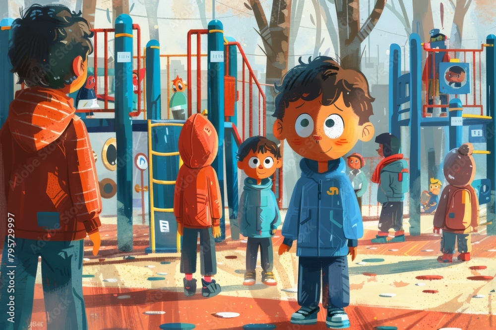 World Children's Day concept banner. Childrens day watercolor painting ...