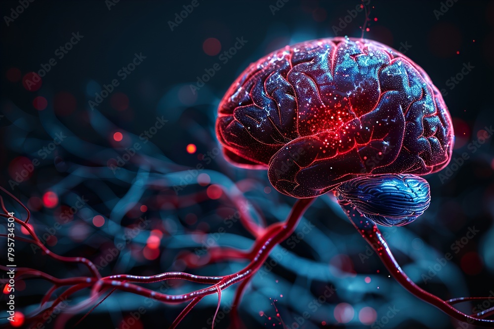 World Stroke Day. Rupture of a blood vessel in the brain. A stroke ...