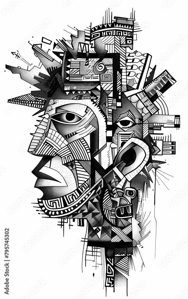 Inca Warrior Archery Glyph in Circular Frame Detailed Inca Chieftain ...