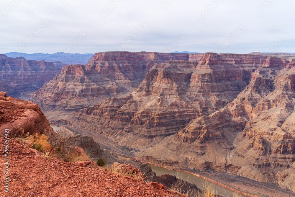 Breathtaking and spectacular view of rock formations and Colorado river ...