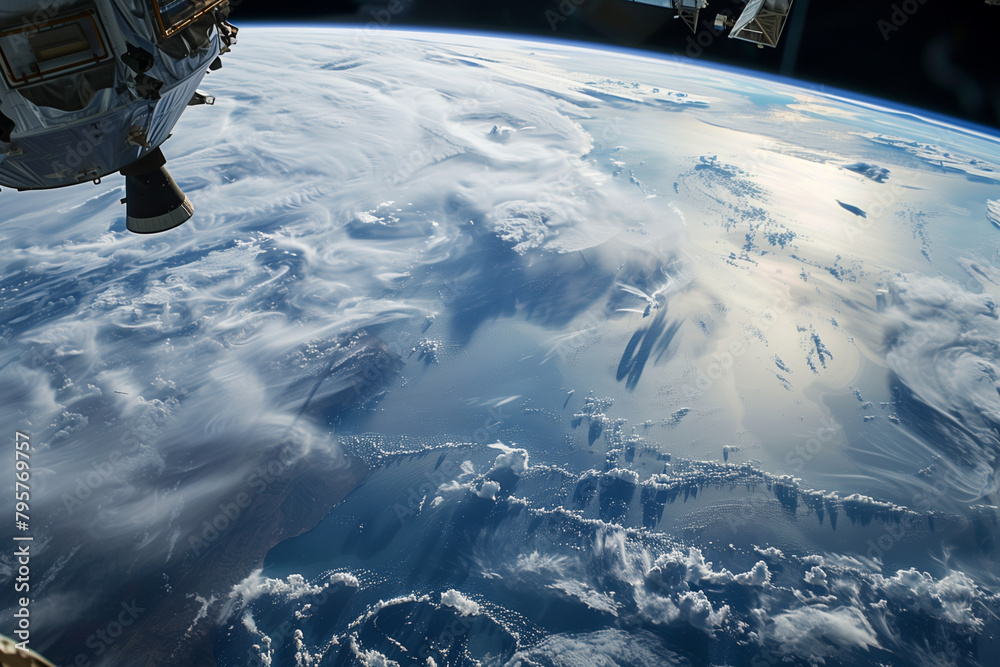 inspiring photo of the earth as seen from space, with clusters of ...