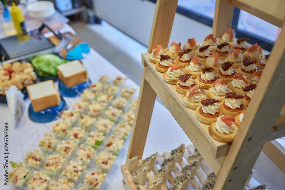 light snacks for the holiday, catering. Various light snacks. Catering ...