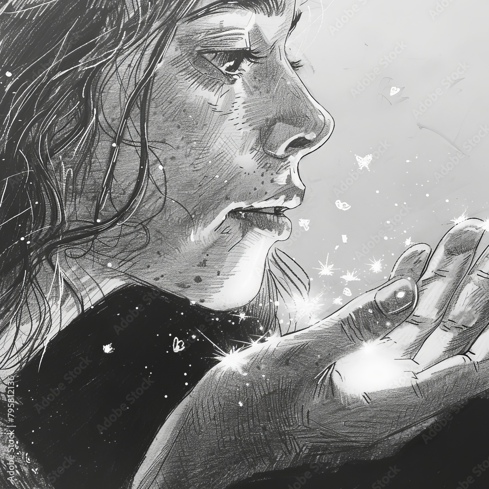 Enchanted Evening: A Young Woman Releases Glowing Fireflies ...