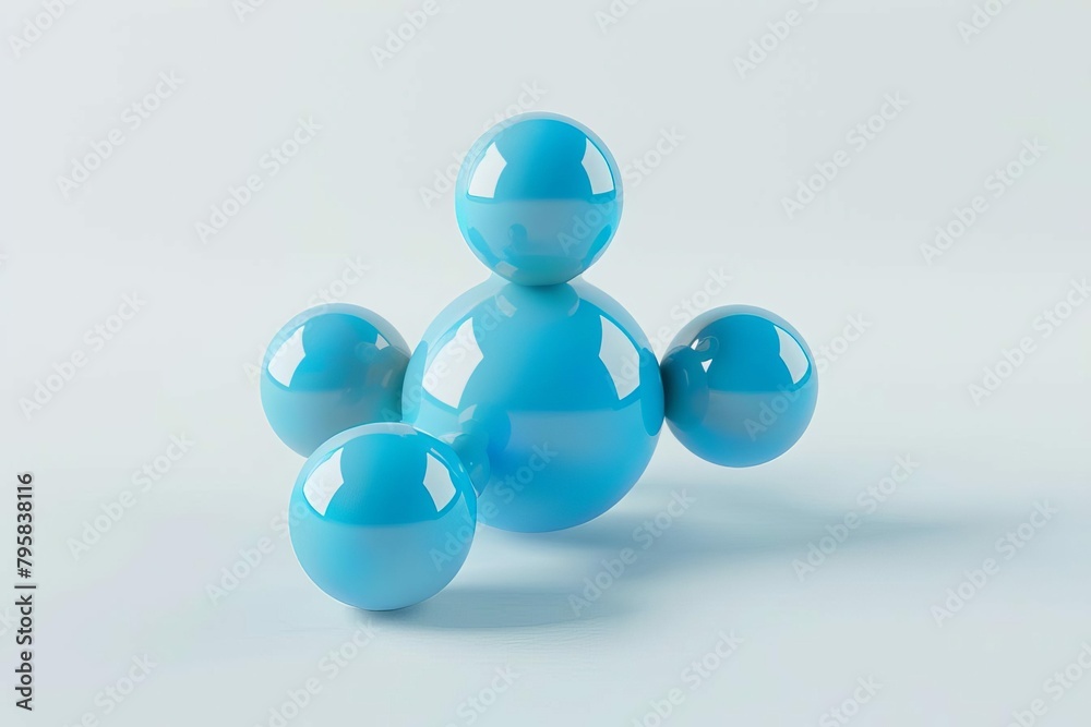 ozone molecule isolated on white background 3d illustration of chemical ...