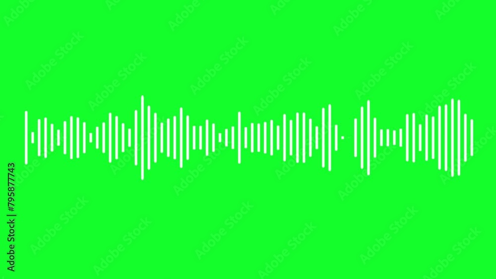 White bars equalizer graph animation, Short simple audio spectrum ...