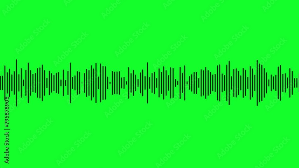 White bars equalizer graph animation, Short simple audio spectrum ...