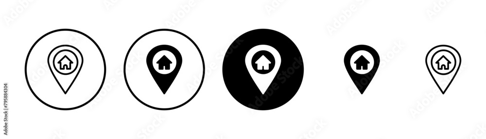 Address symbol icon vector isolated on white background . address icon ...