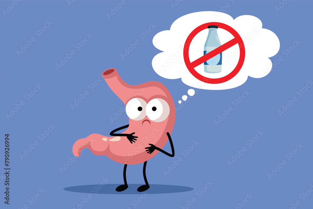 Stomach in Pain from Lactose Intolerance Disease Vector Cartoon ...