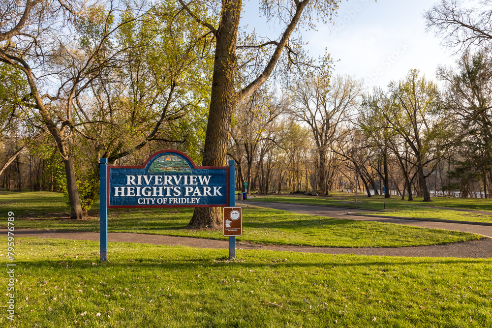 Riverview Heights Park in Fridley Minnesota along the Mississippi River ...