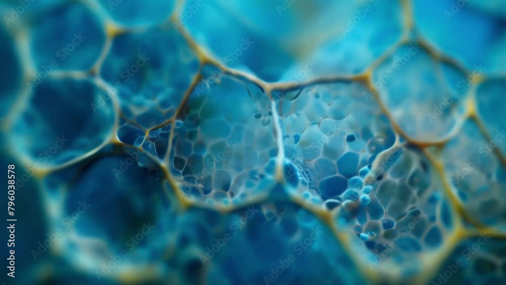 A detailed microscopic view of a plant cells central vacuole which ...