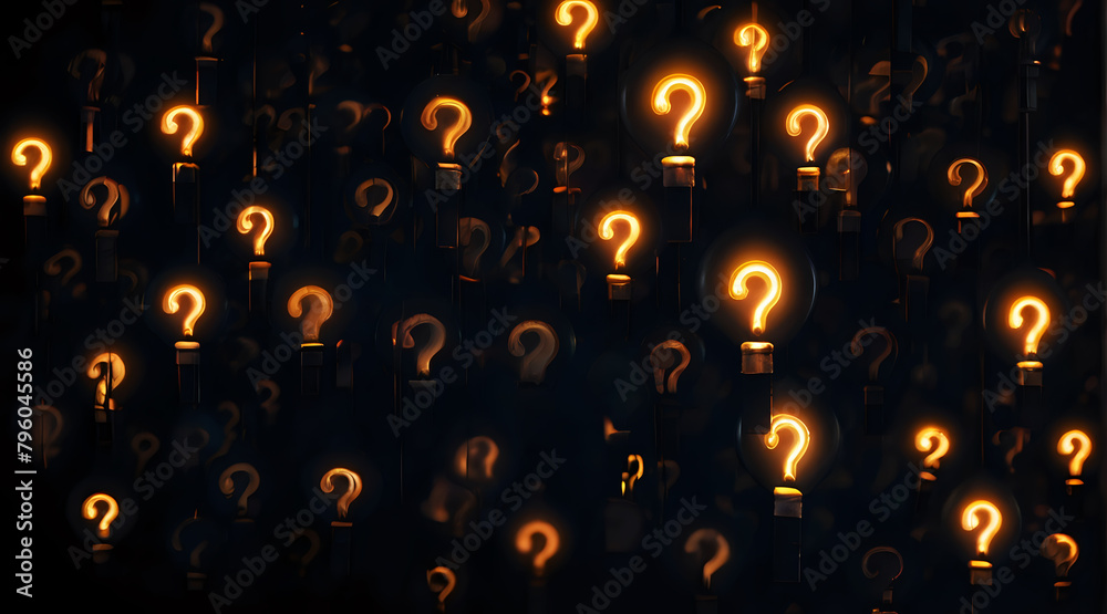 question marks that seem to hold all the no answers. Stock Illustration ...