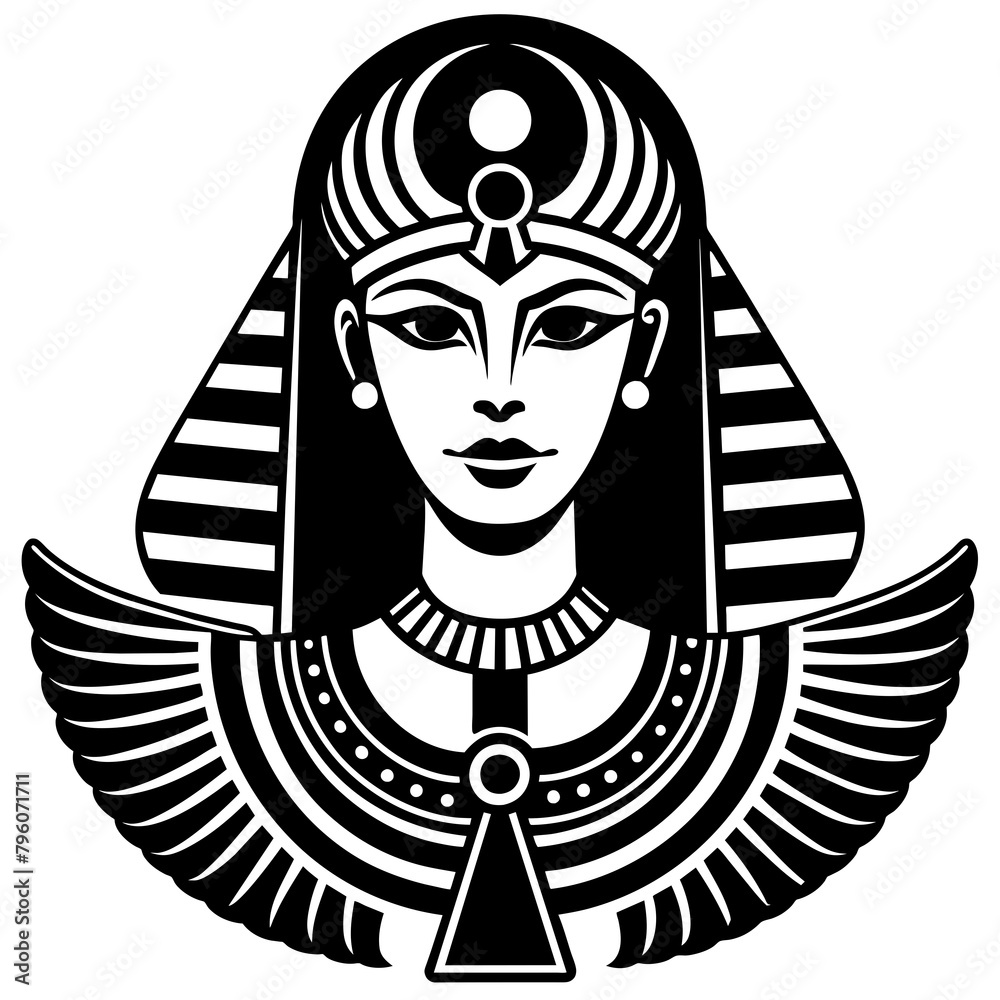 Beautiful Cleopatra silhouette hieroglyphic glyph - Vector - Vector art ... Beautiful Cleopatra silhouette hieroglyphic glyph - Vector - Vector art ...