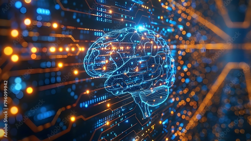 Illustration of Equine Digital Brain Circuit Board Demonstrating AI and ... Illustration of Equine Digital Brain Circuit Board Demonstrating AI and ...